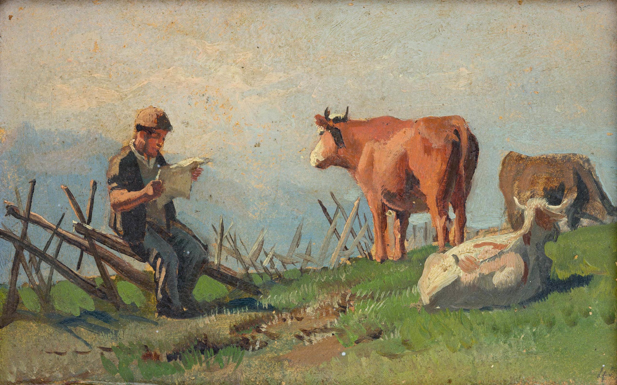 Kühe mit Mann - Galantica Collection