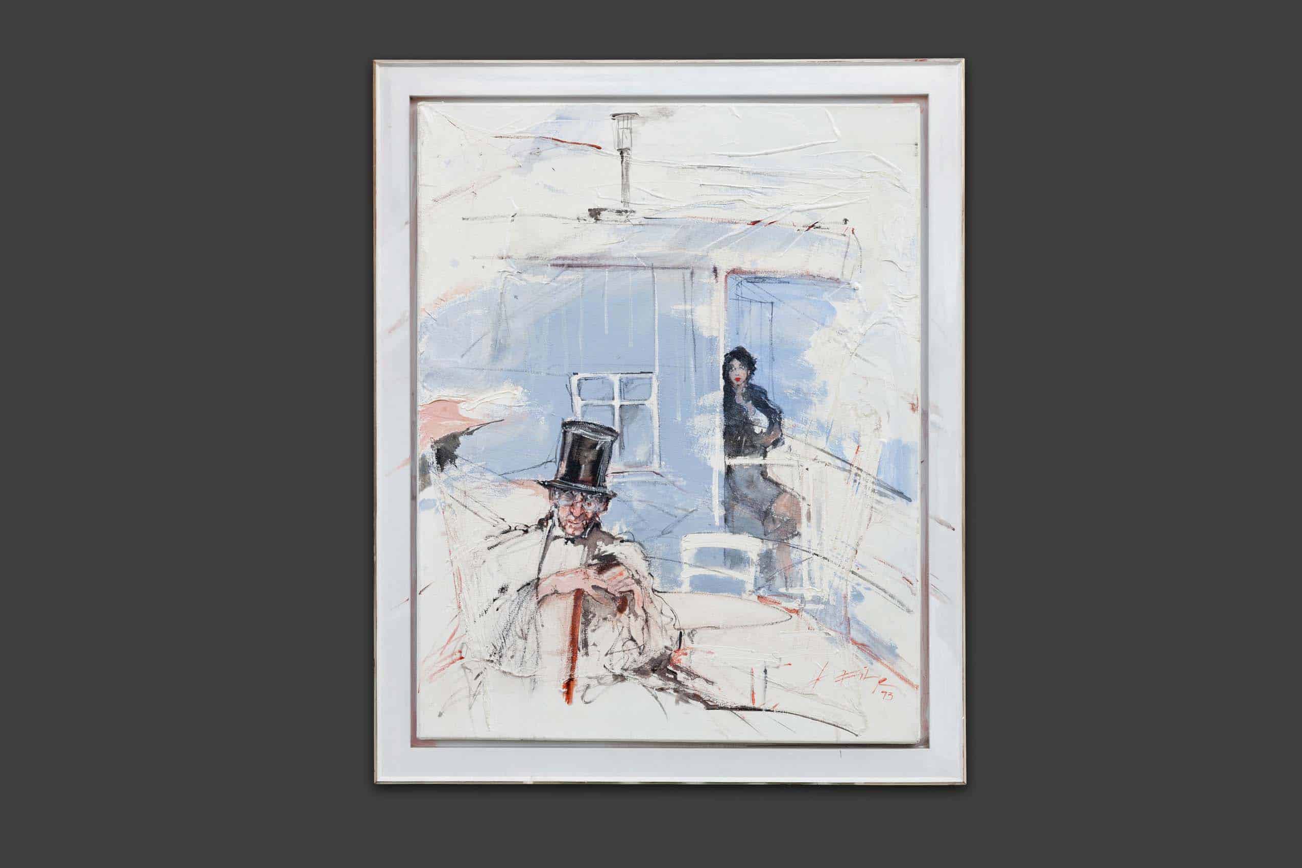 Café-Terrasse mit älterem Herrn und Dame - Galantica Collection