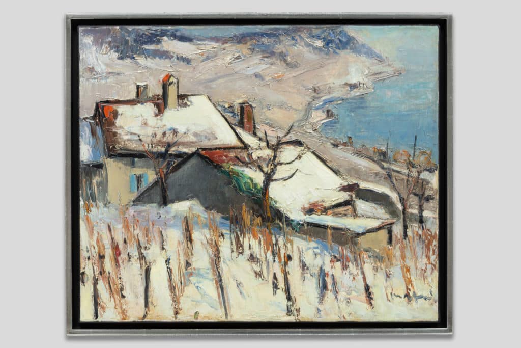 Vue de Rivaz sur le lac Léman et le château de Glérolles - Galantica Collection