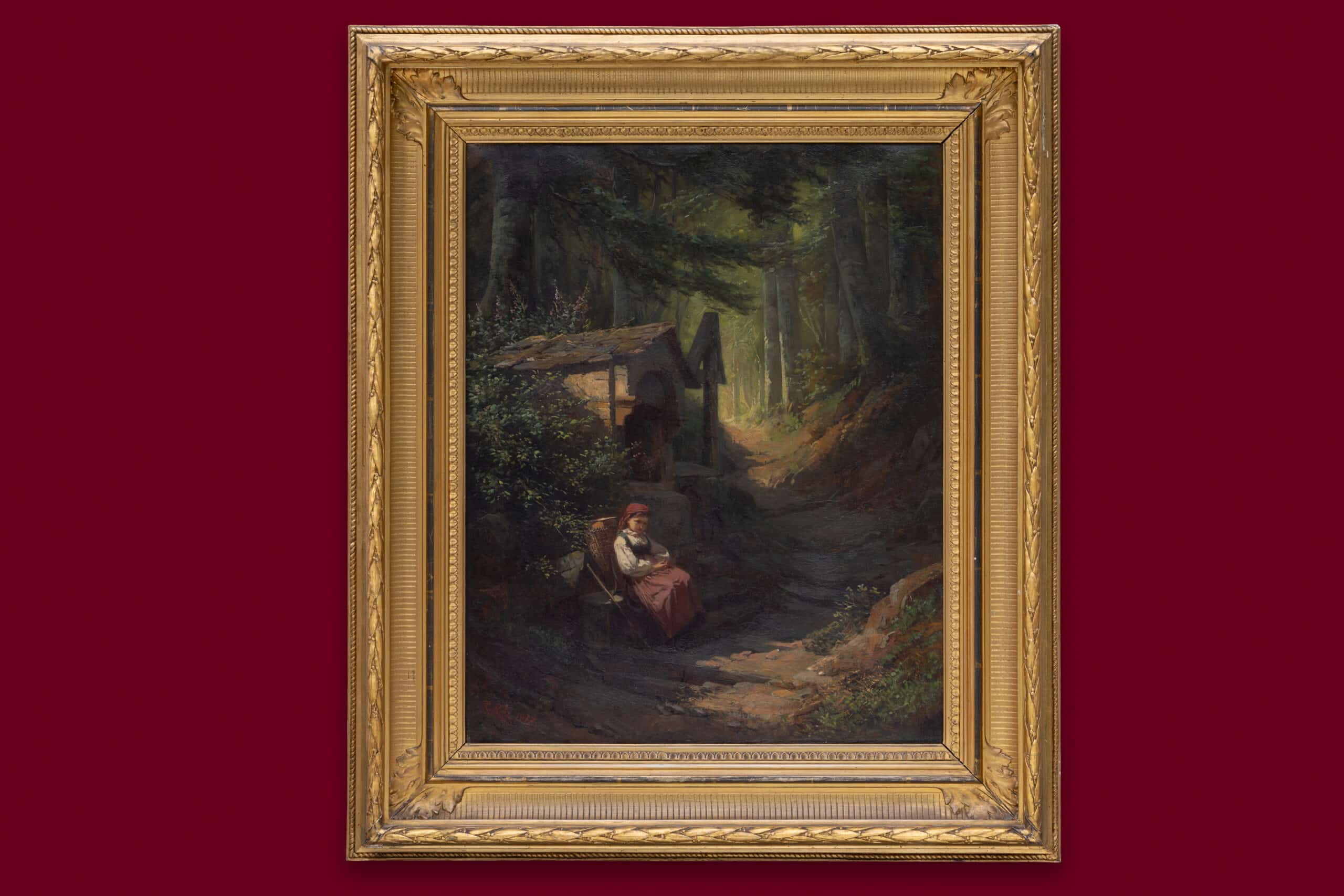 Ruhendes Màdchen im Wald - Galantica Collection